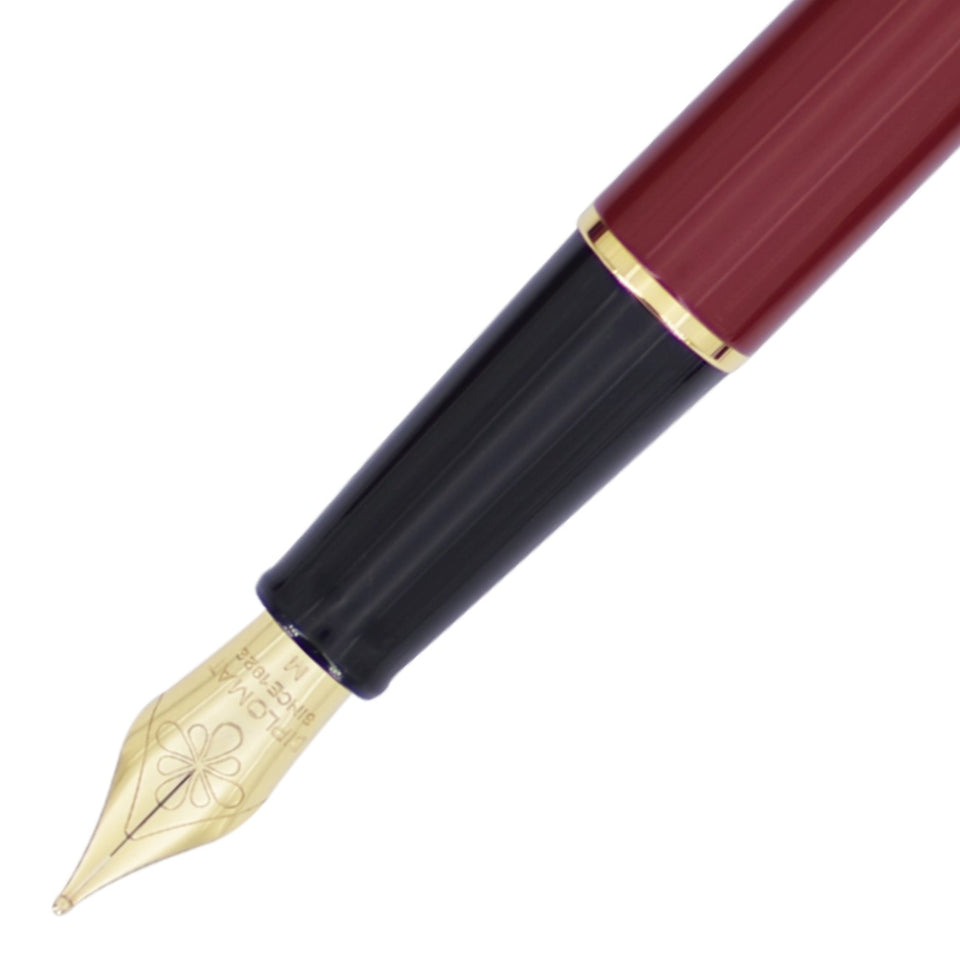 Diplomat Traveller Dark Red Gold Fountain Pen – missing-pen.com