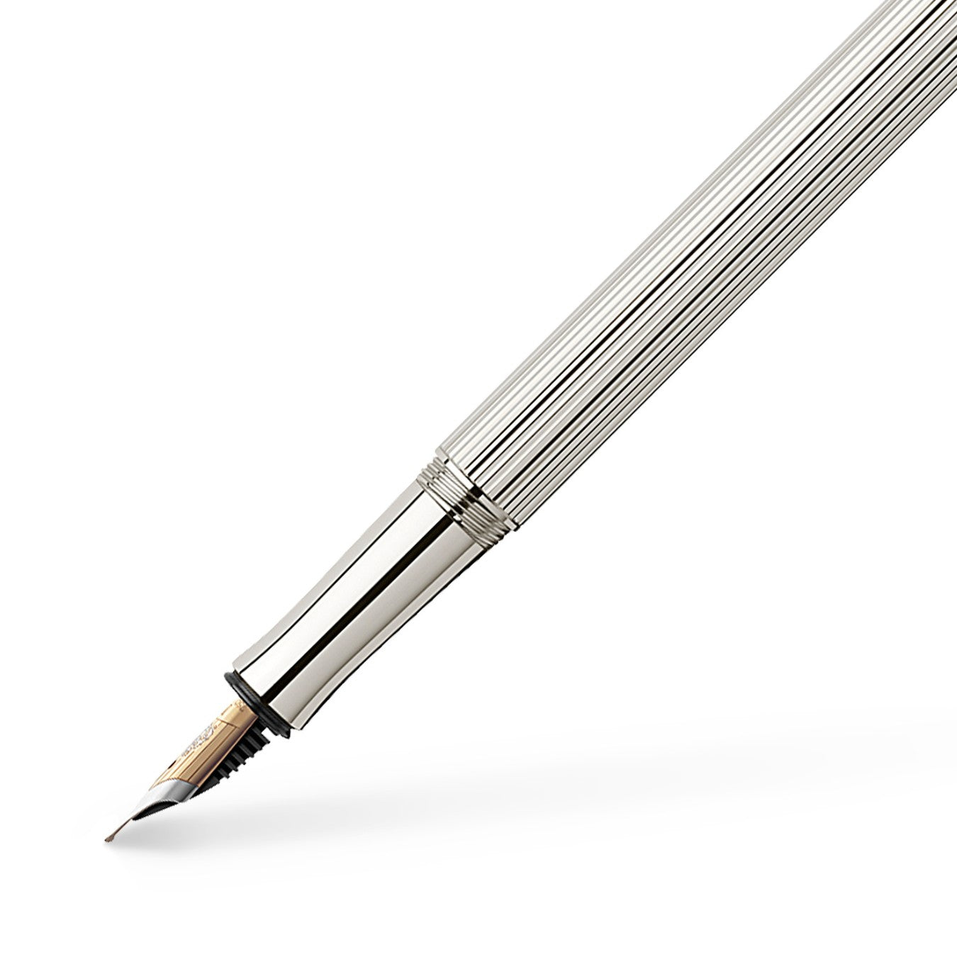 Graf von Faber-Castell Classic Sterling Silver Fountain Pen 18K gold n ...
