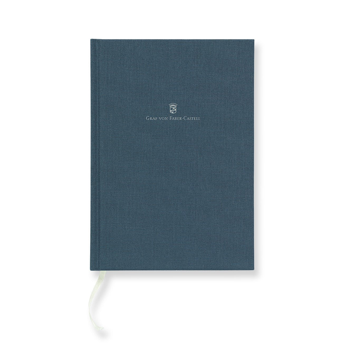 Graf von Faber-Castell Night Blue Linen Cover Notebook A5 – missing-pen.com