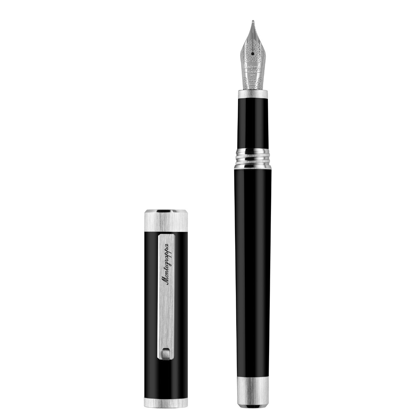 Montegrappa Zero Palladium IP Fountain Pen - 14K Gold Nib – missing-pen.com